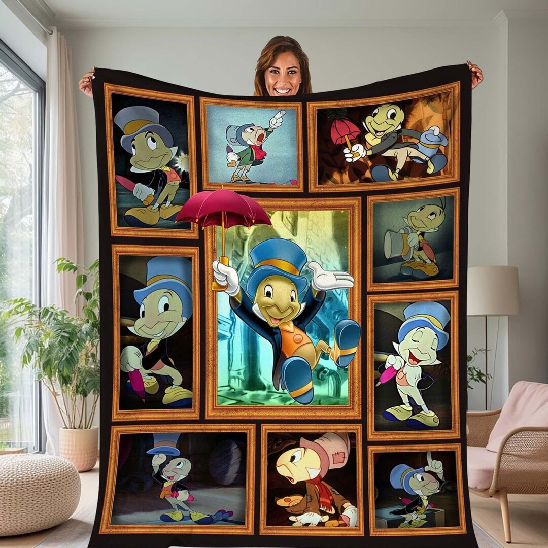 Personalized Animated Cricket Character Fleece Blanket, Custome Name ...