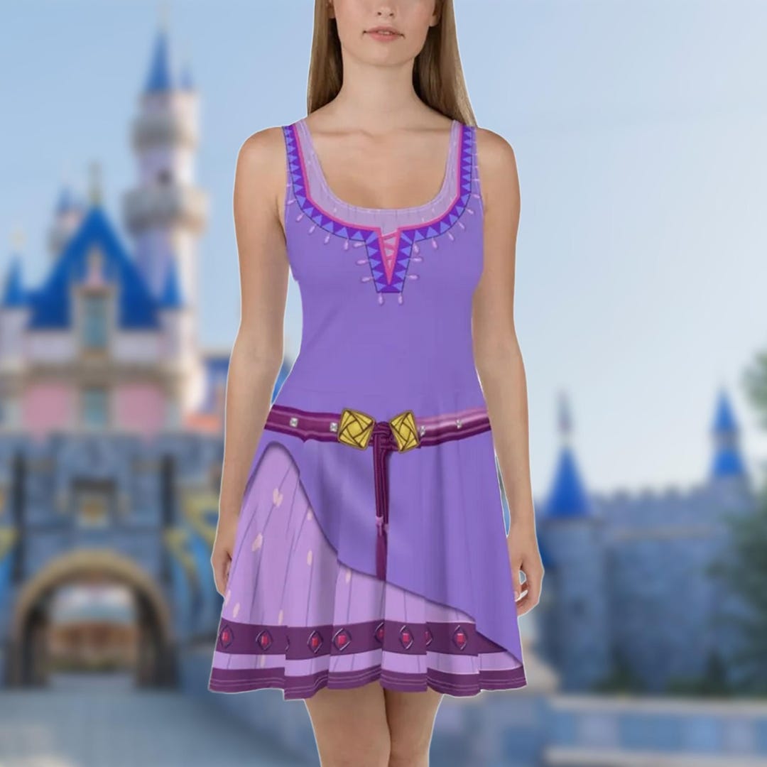 Asha Inspired Wish 3D Cosplay Costume Skater Dress, Wish Movie and ...