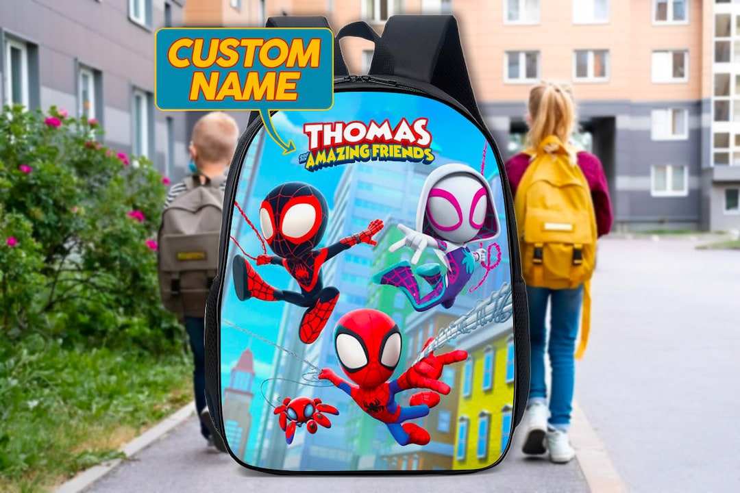 Personalize Spider Superhero Backpack, Hero Spider Back to School Bag ...