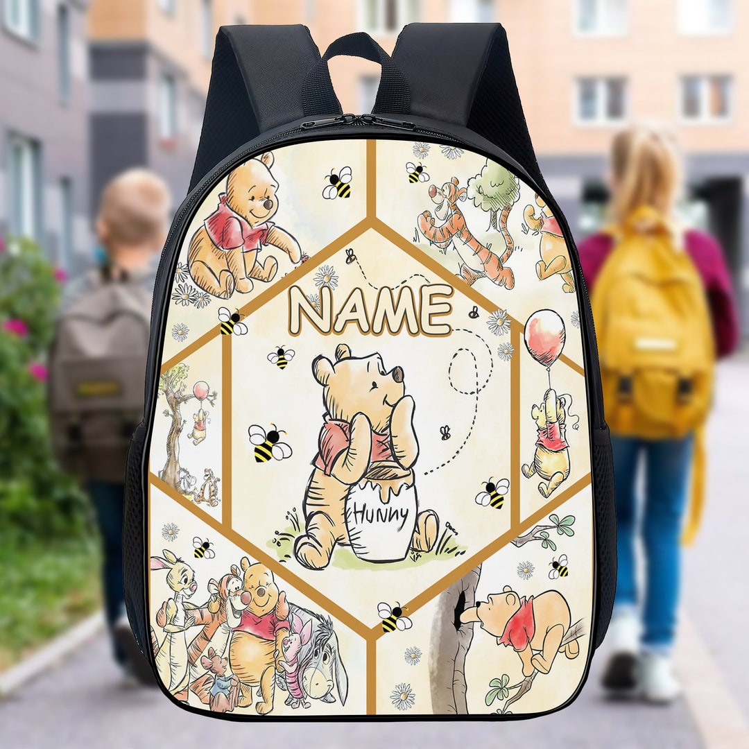 Personalized Watercolor Bear Backpack, Bear and Friends Lunch Bag ...