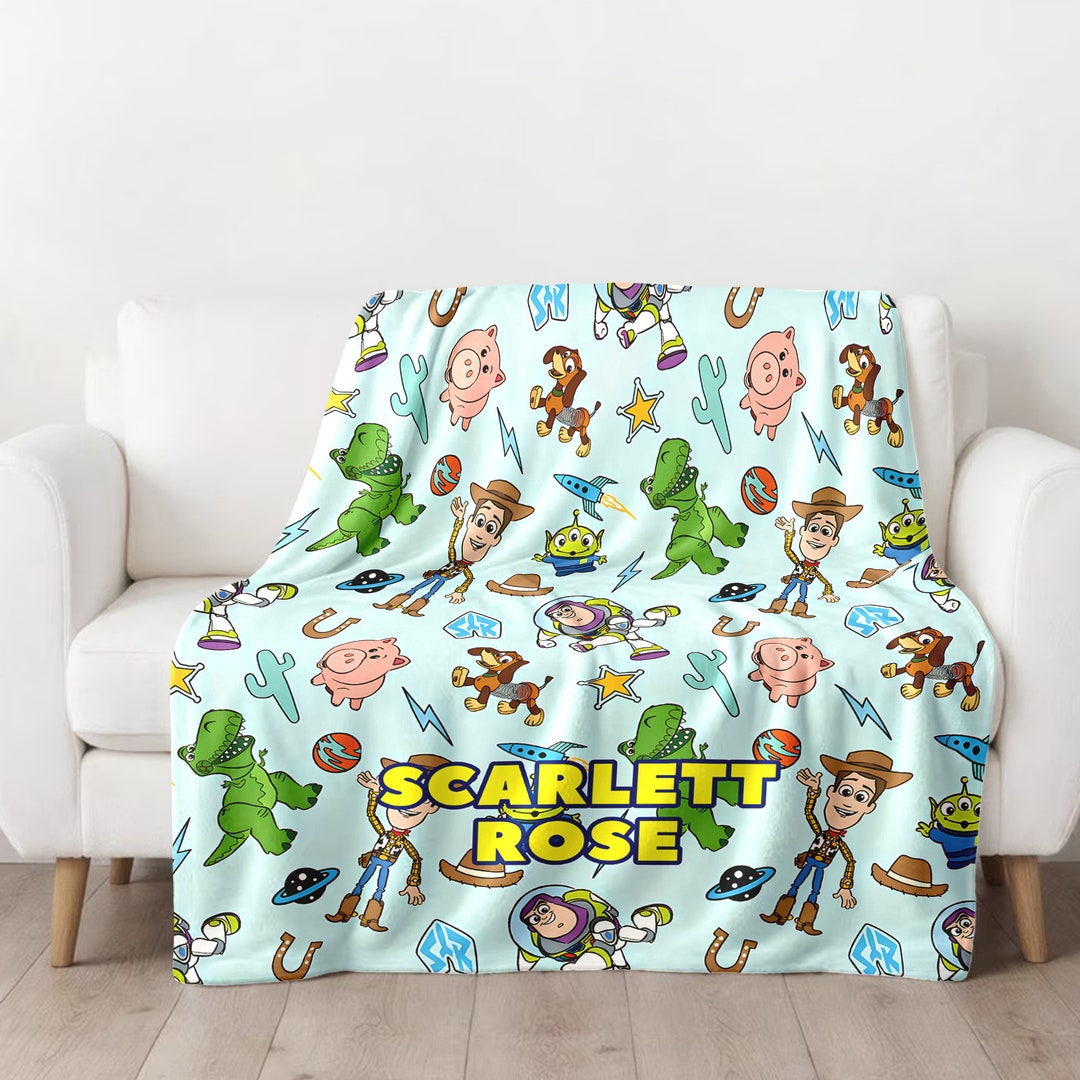 Personalized Toy Movie Blanket, Characters Blanket, Toy Movie Blanket ...