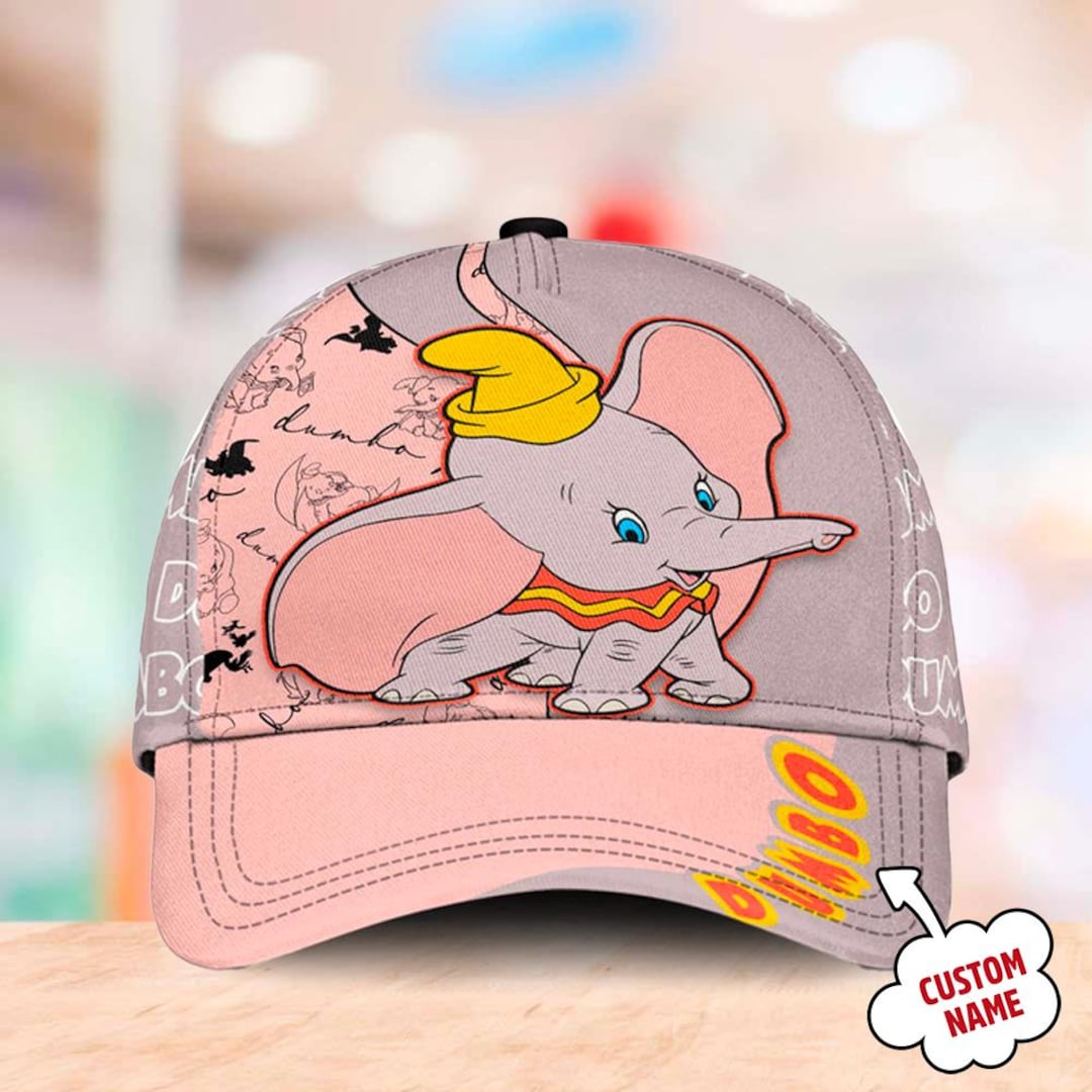 Grey Elephant Oversized Ears Classic Cap, Grey Elephant Animated Movie ...