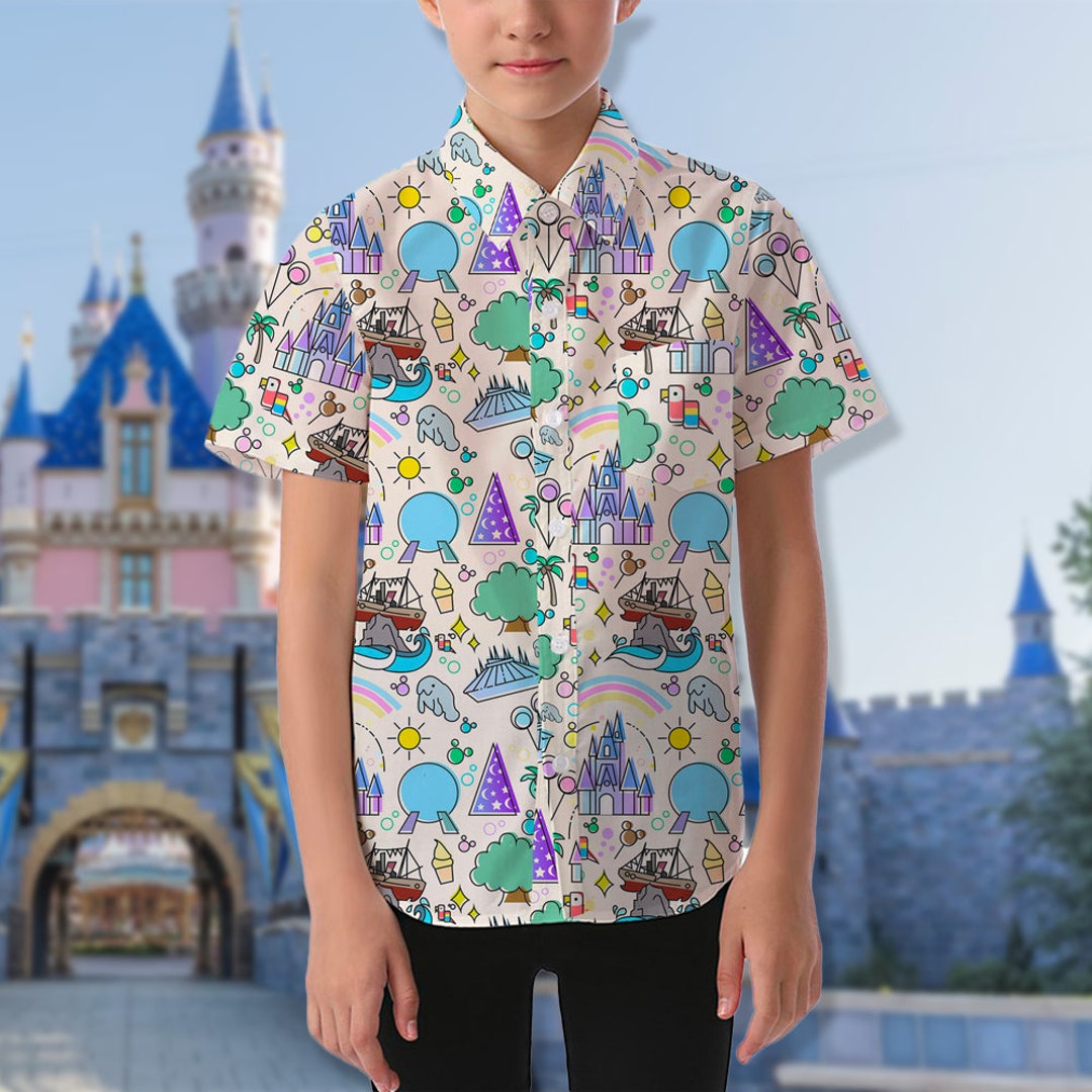 Magical Castle Doodles 3D All Over Printed Hawaiian Shirt, Mouse Witch ...
