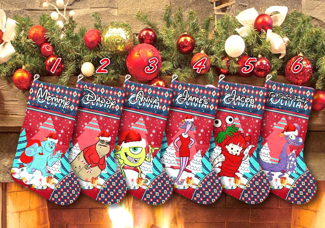 Monsters Inc Characters Xmas Stocking, Monsters Inc Christmas Stockings ...