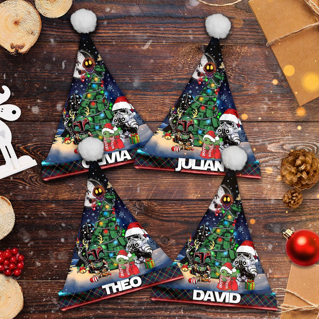 Personalize Star Wars Christmas Santa Hat, Star Wars Xmas Santa Hat ...
