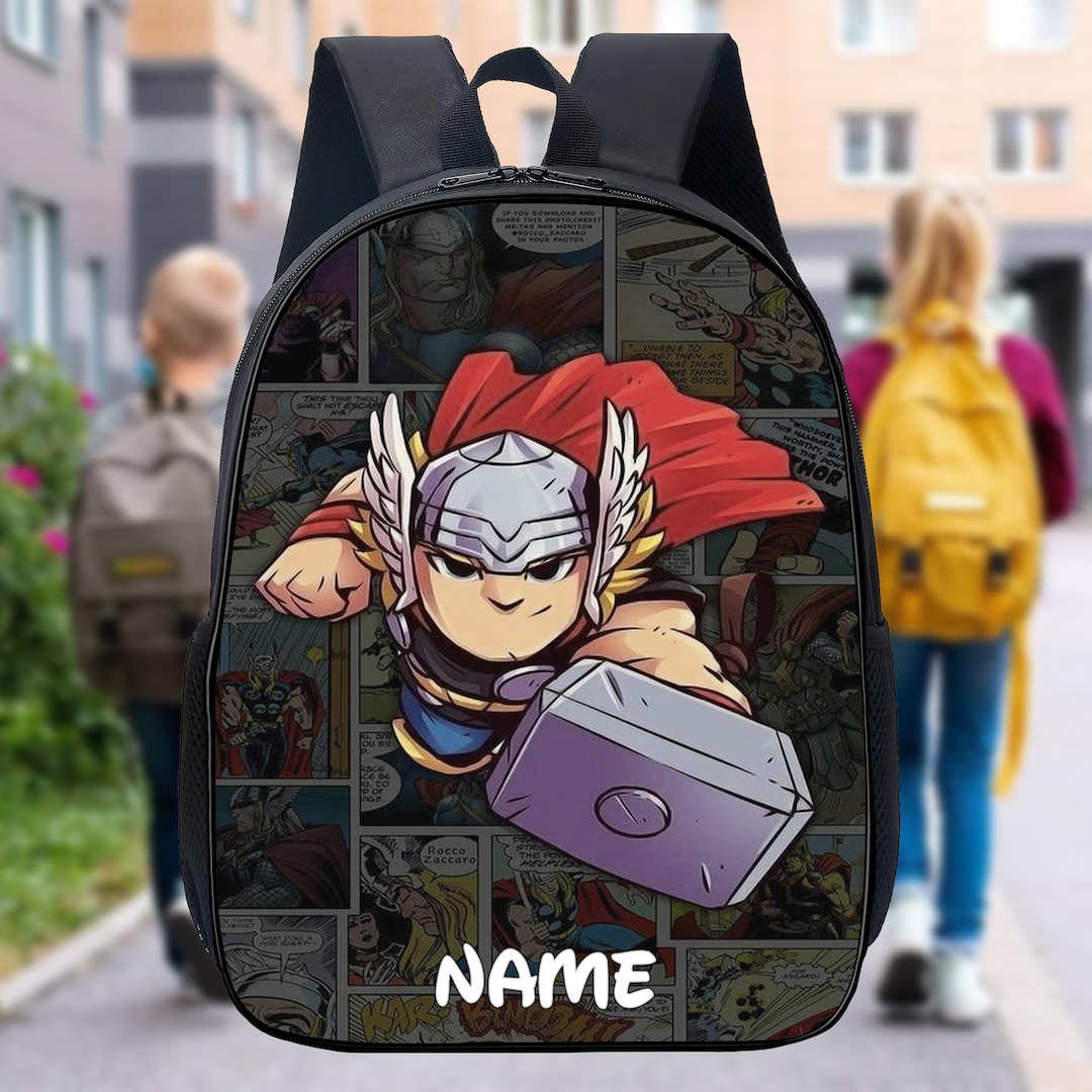 Personalize Thor Backpack, Thor Movie Bottle, Thor Superhero Lunch Bag ...
