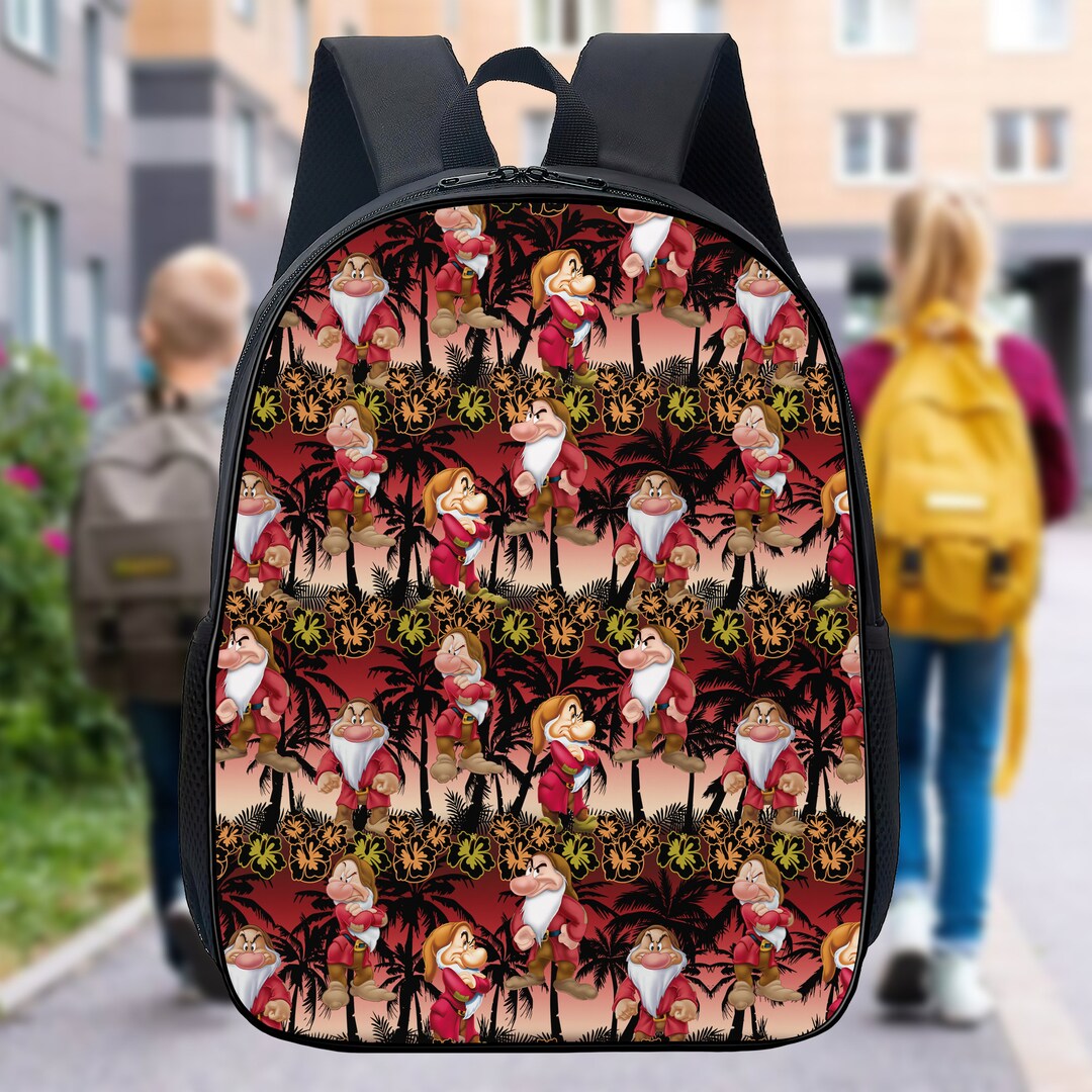 Dwarf Cartoon Characters Backpack, Dwarfs Back to School Gift for Kid ...