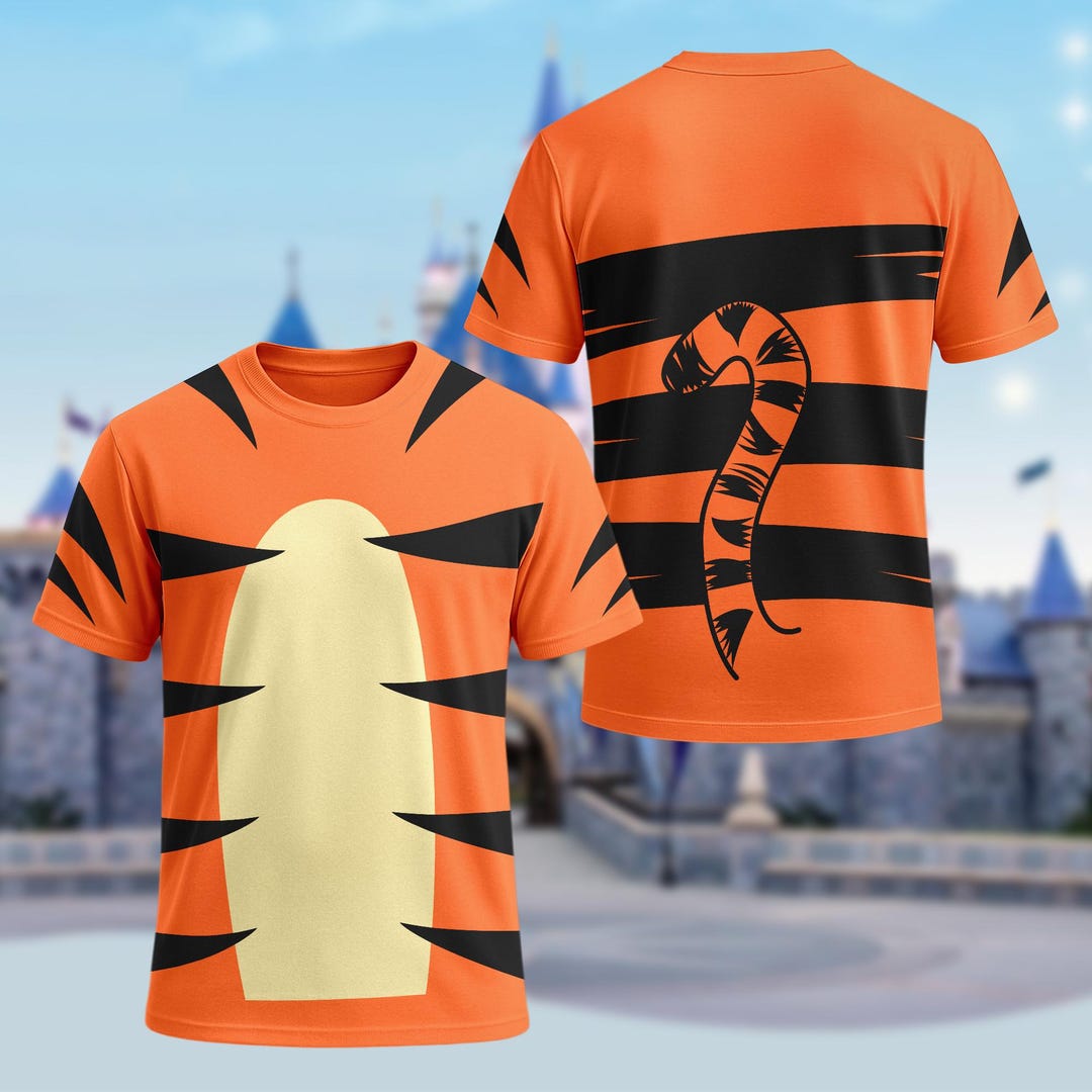 Tigger Cosplay Costume 3D T-shirt, Winnie the Pooh Halloween Costume ...