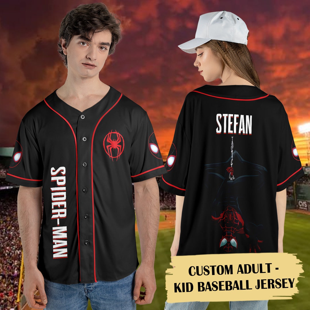 Custom Spider Baseball Jersey Team, Spider Basketball Jersey, Superhero ...