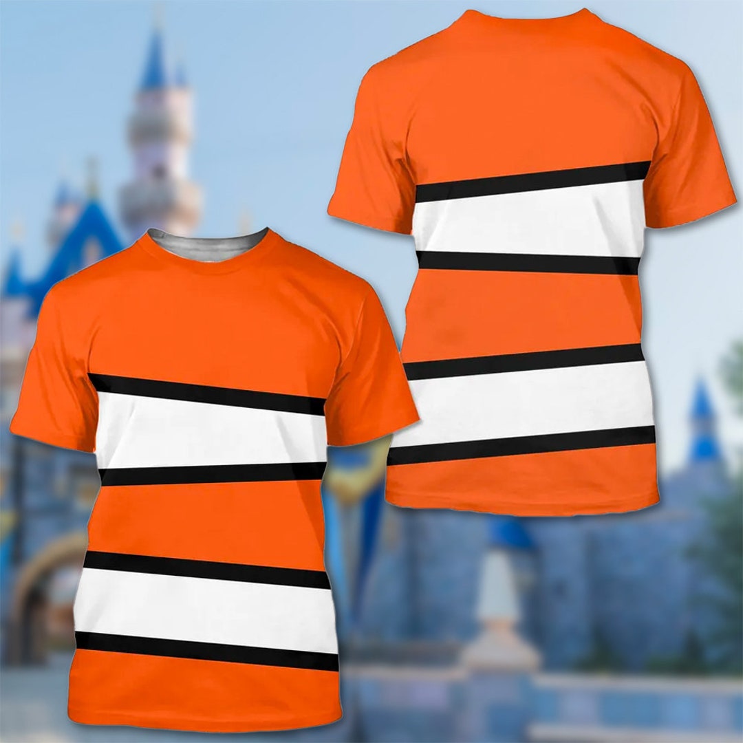 Animated Clownfish Costume Cosplay 3D Shirt, Fish Adventure Halloween ...