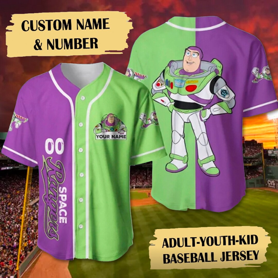 Personalized Buzz Lightyear Baseball Jersey, Toy Story Baseball Jersey ...