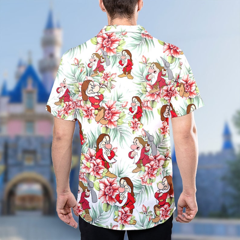 Snow White and the Seven Dwarfs Hawaiian Shirt, Grumpy Hawaii Beach ...