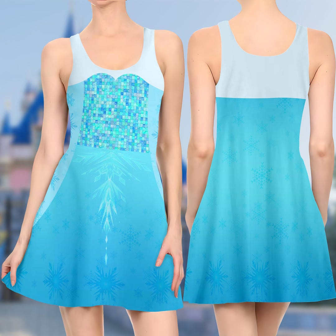 Elsa Frozen 3D Cosplay Costume Skater Dress, Frozen Movie Dress, Elsa ...