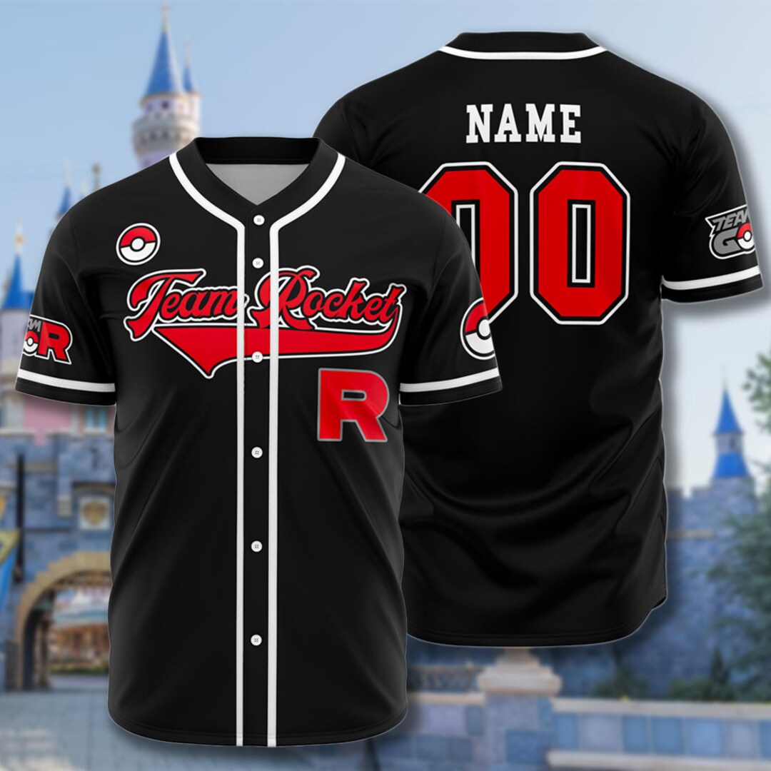 Rocket Baseball Jersey, Japanese Animated Baseball Jersey, Custom Name ...