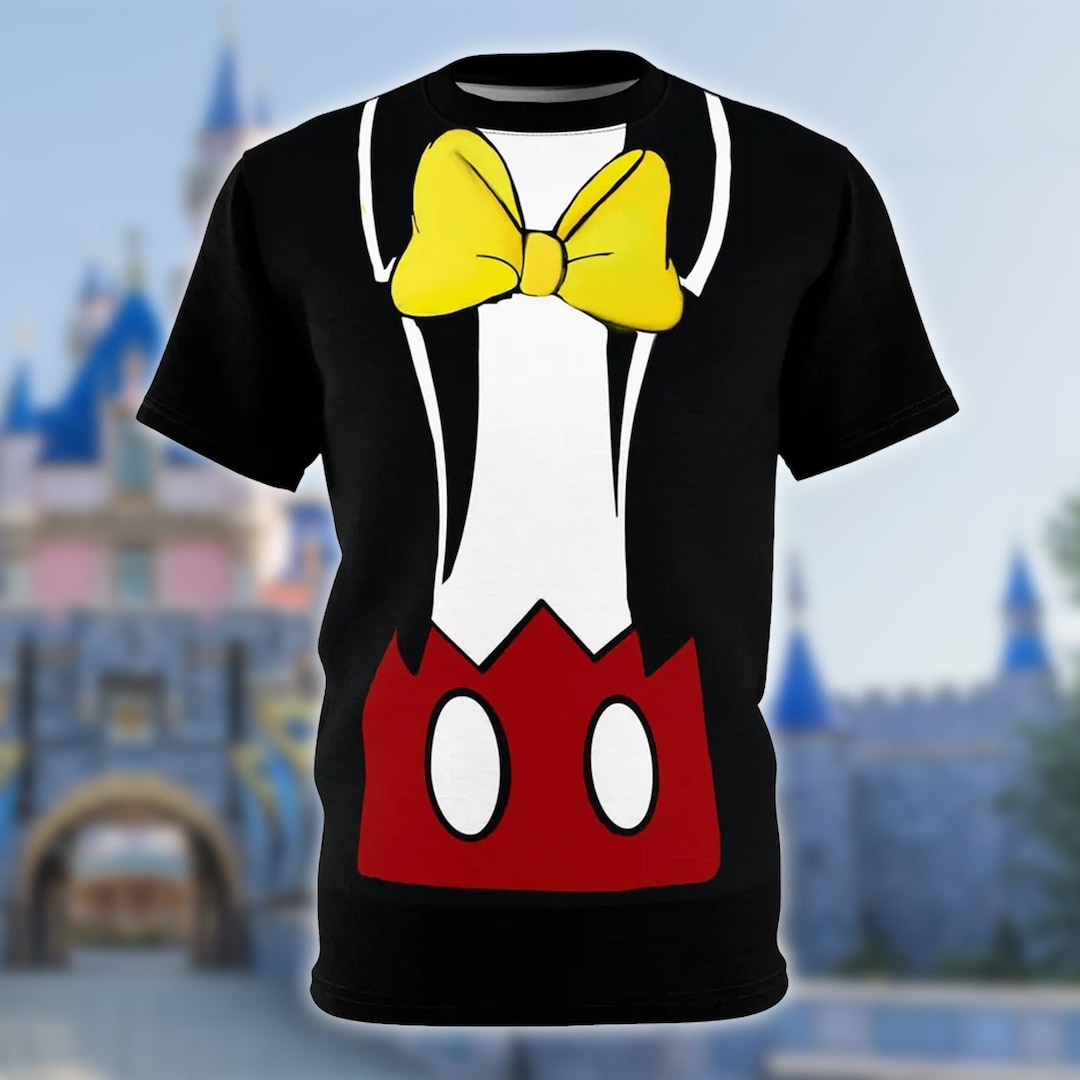 Mickey Mouse Costume T-shirt, Mickey Mouse Cosplay Costume Tee, Mouse ...