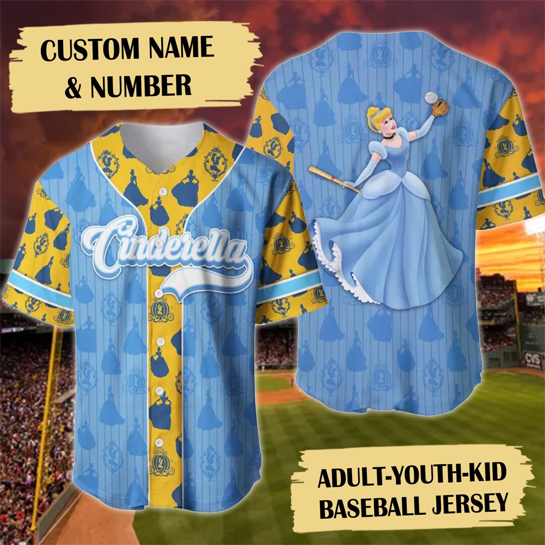 Personalized Princess Hit the Ball Baseball Jersey, Custom Name ...