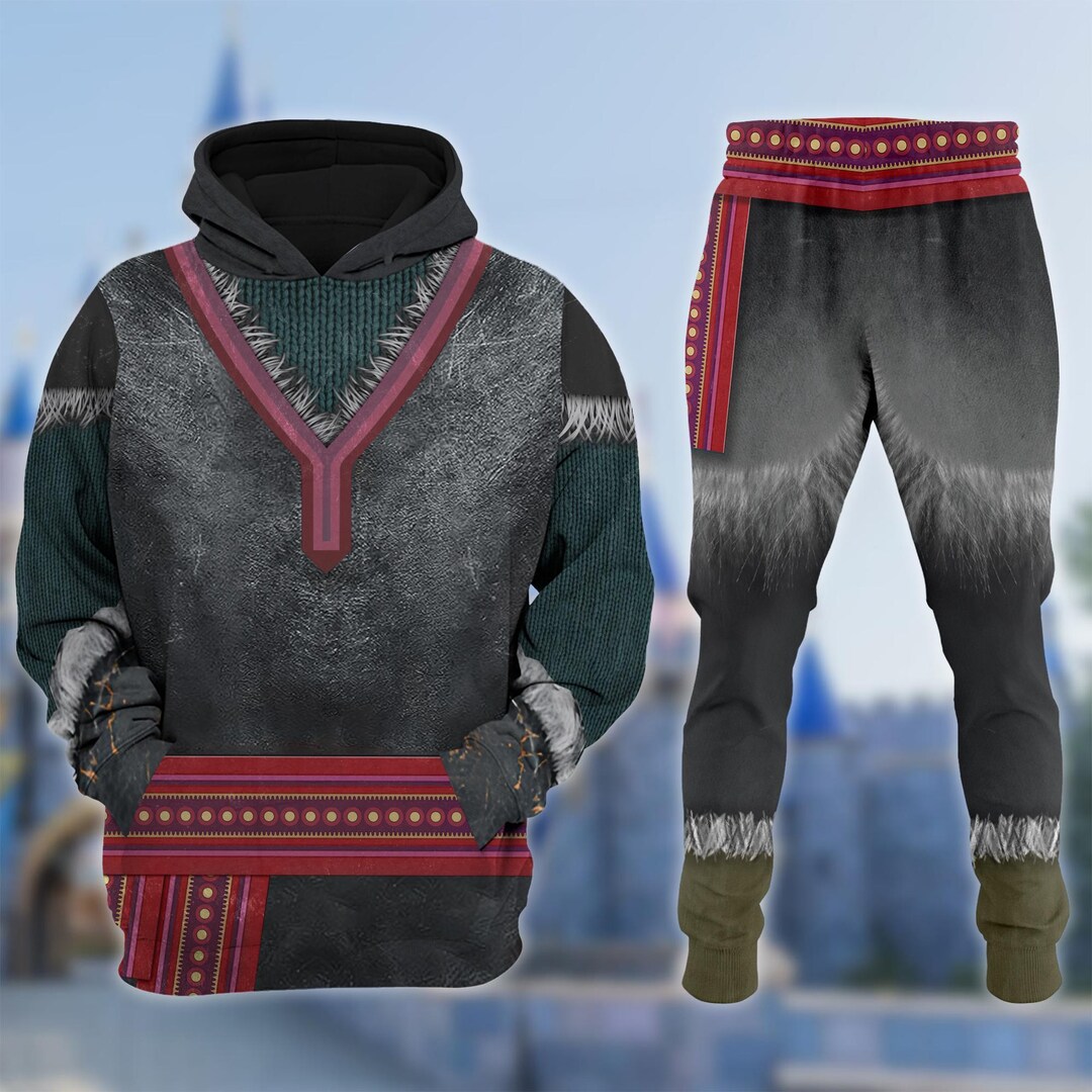 Frozen Kristoff 3D Halloween Costume Hoodie, Kristoff Frozen Cosplay ...