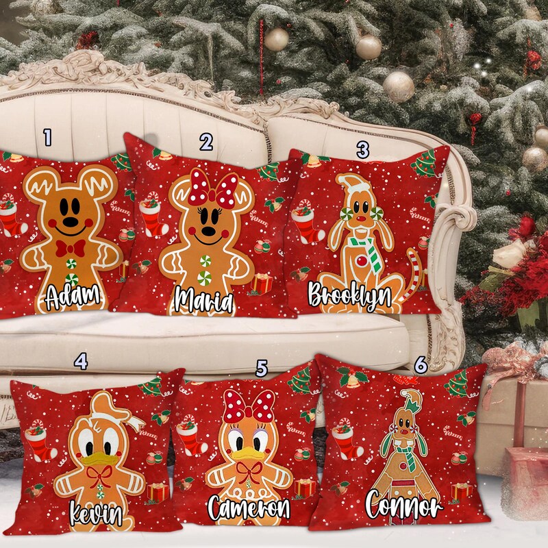 Mickey Gingerbread Pillow - Etsy