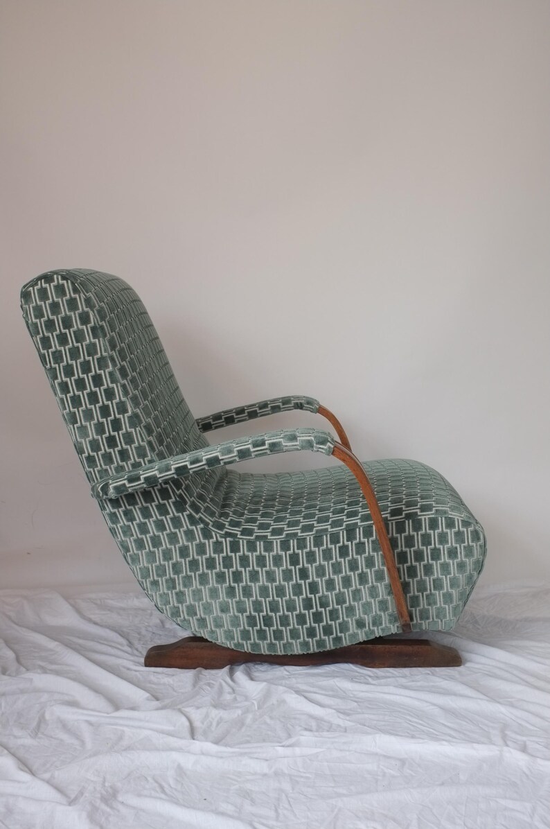 Vintage Bentwood Rocking Chair 1930s Halabala Banana Chair - Etsy