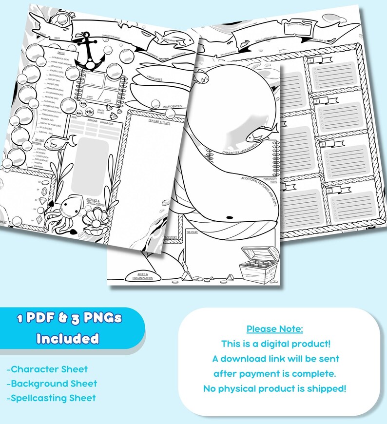 High Seas Adventure Character Sheet - D&D 5e - Etsy