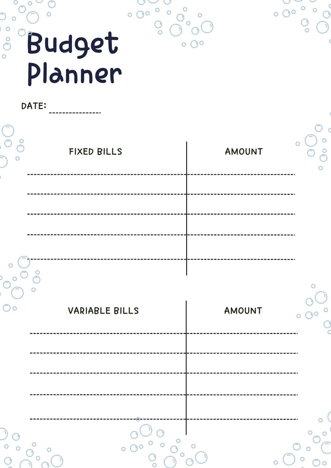 Daily Budgeting Tracker - Printable Expense Organizer for Fixed ...