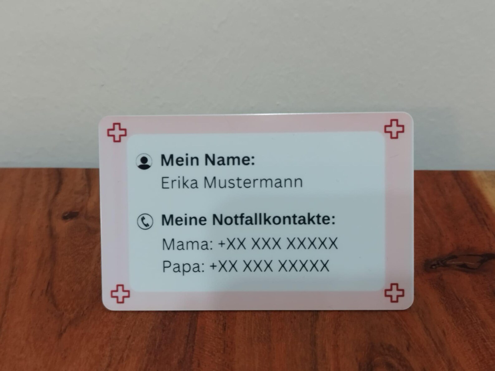 Children's Emergency Card / Emergency Card - Personalized Plastic Card ...