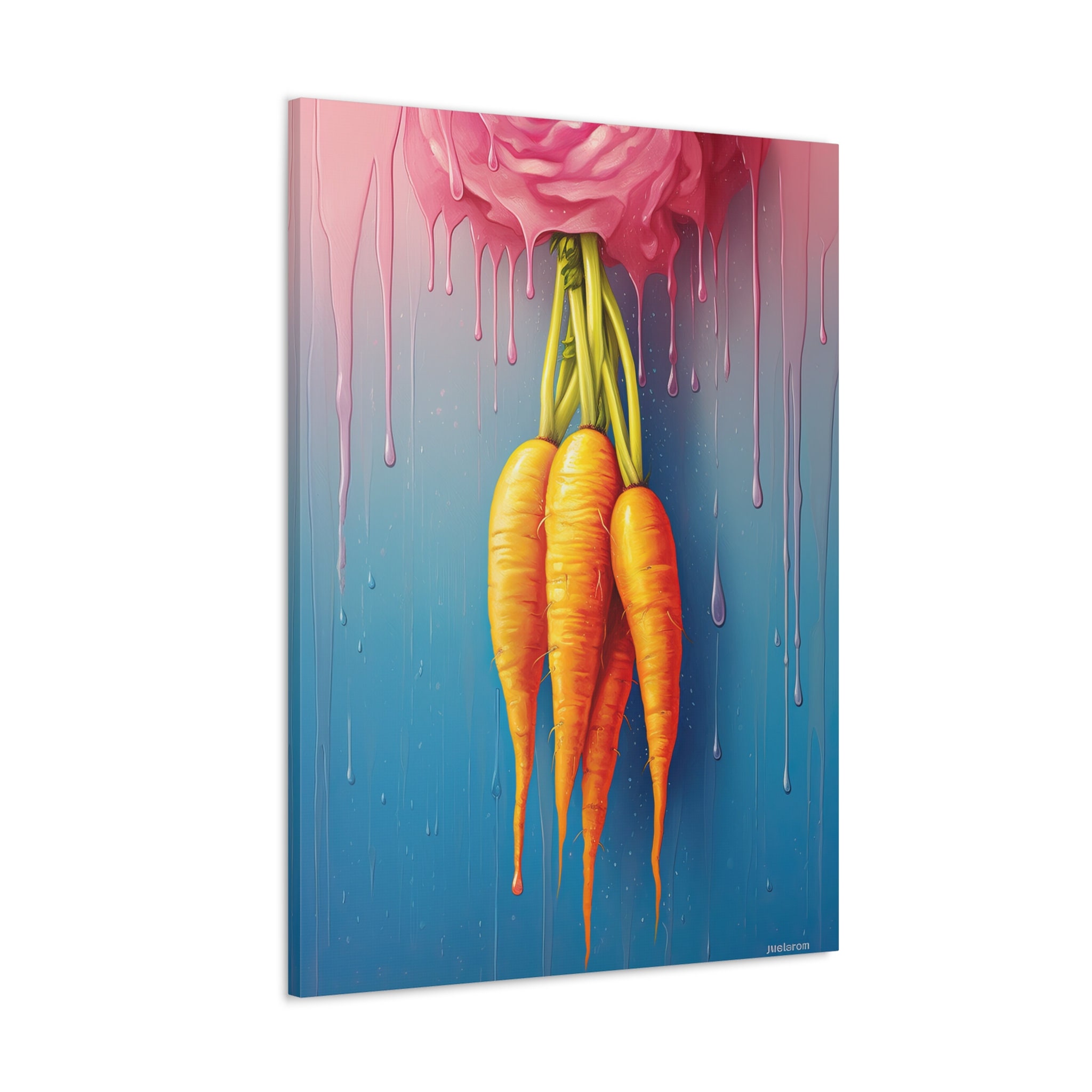 Pop Art Carrot Painting on Canvas, Vegetable Art, Ready to Hang ...