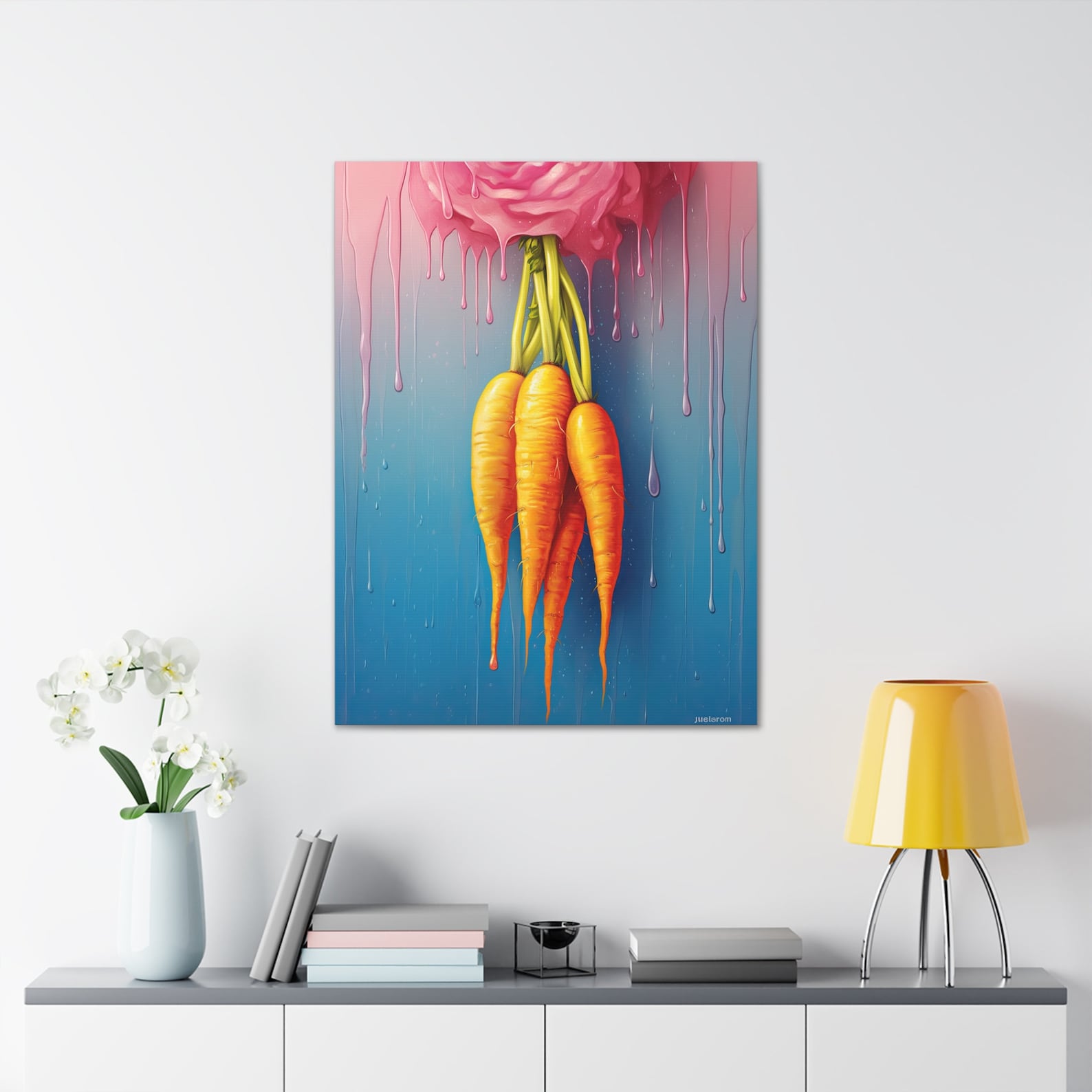Pop Art Carrot Painting on Canvas, Vegetable Art, Ready to Hang ...
