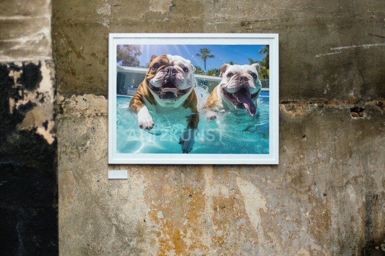 Tropical Tandem: Bulldog Duos Take the Plunge in Miami's Oasis, AI ...