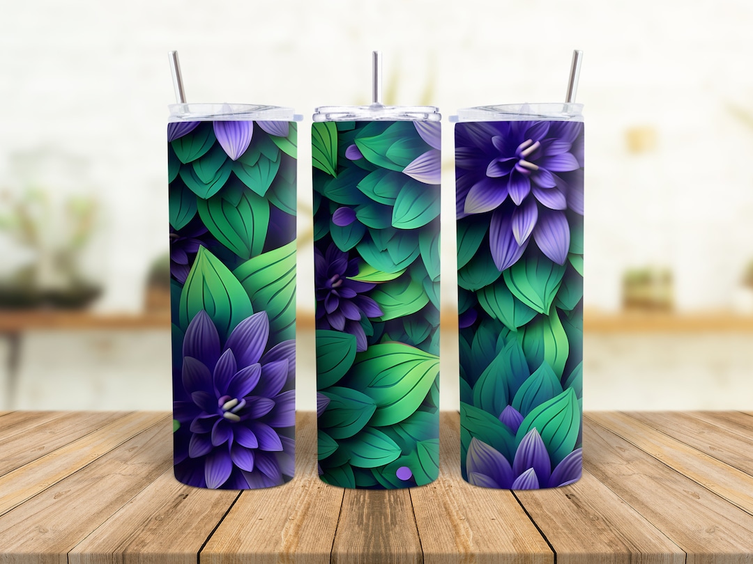 3D Tumbler Wrap, Beautiful 3D Daisy Design for an Eye-catching Look ...
