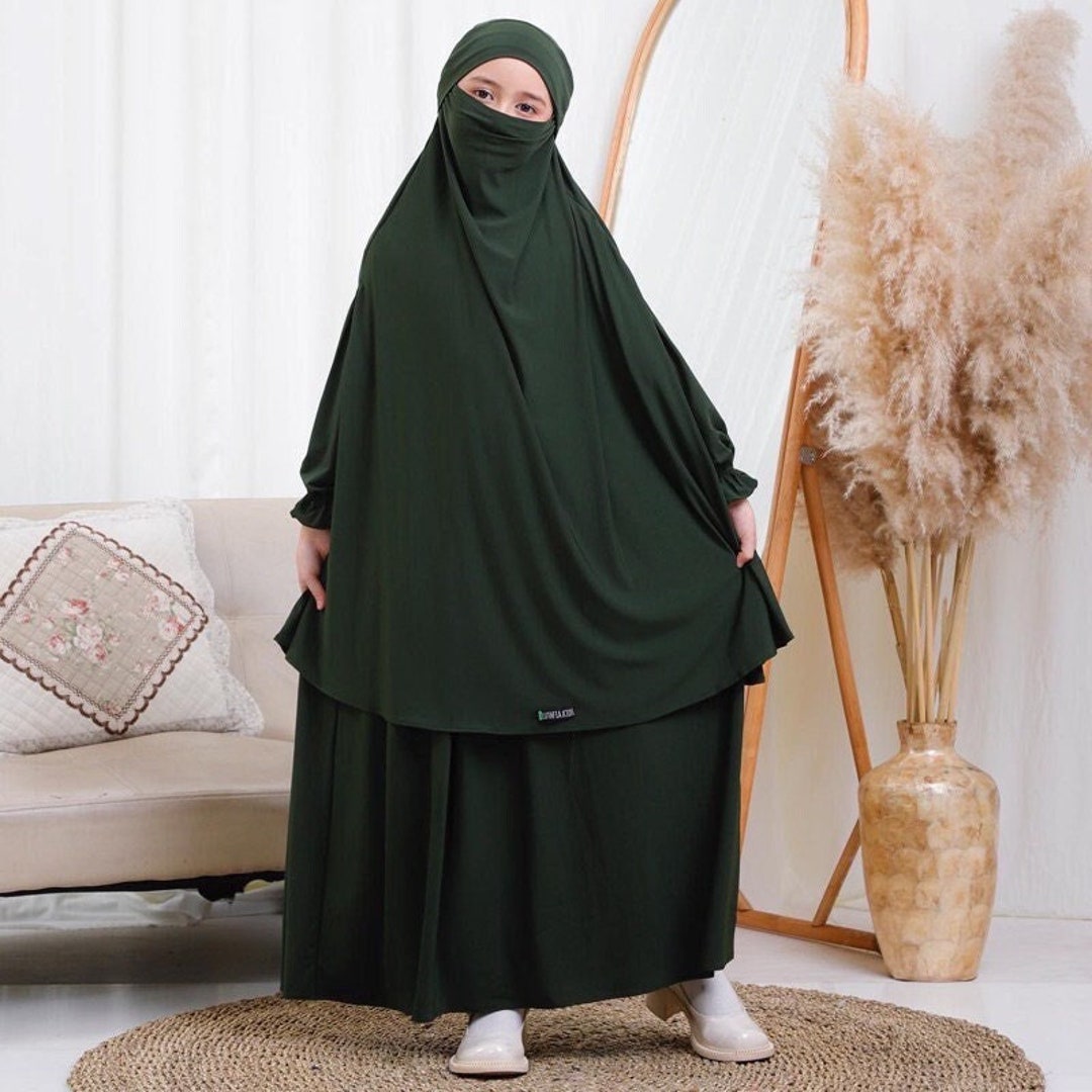 Gamis for Girl 1-11 Years French Khimar Fatimah Set, Funny Baby Girl ...