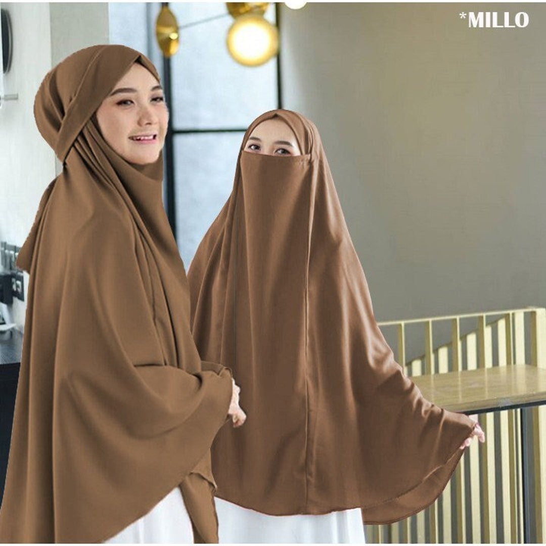 Hijab Bergo Instant French Khimar Veil Syari Jumbo, Khimar Hijab, Hijab ...