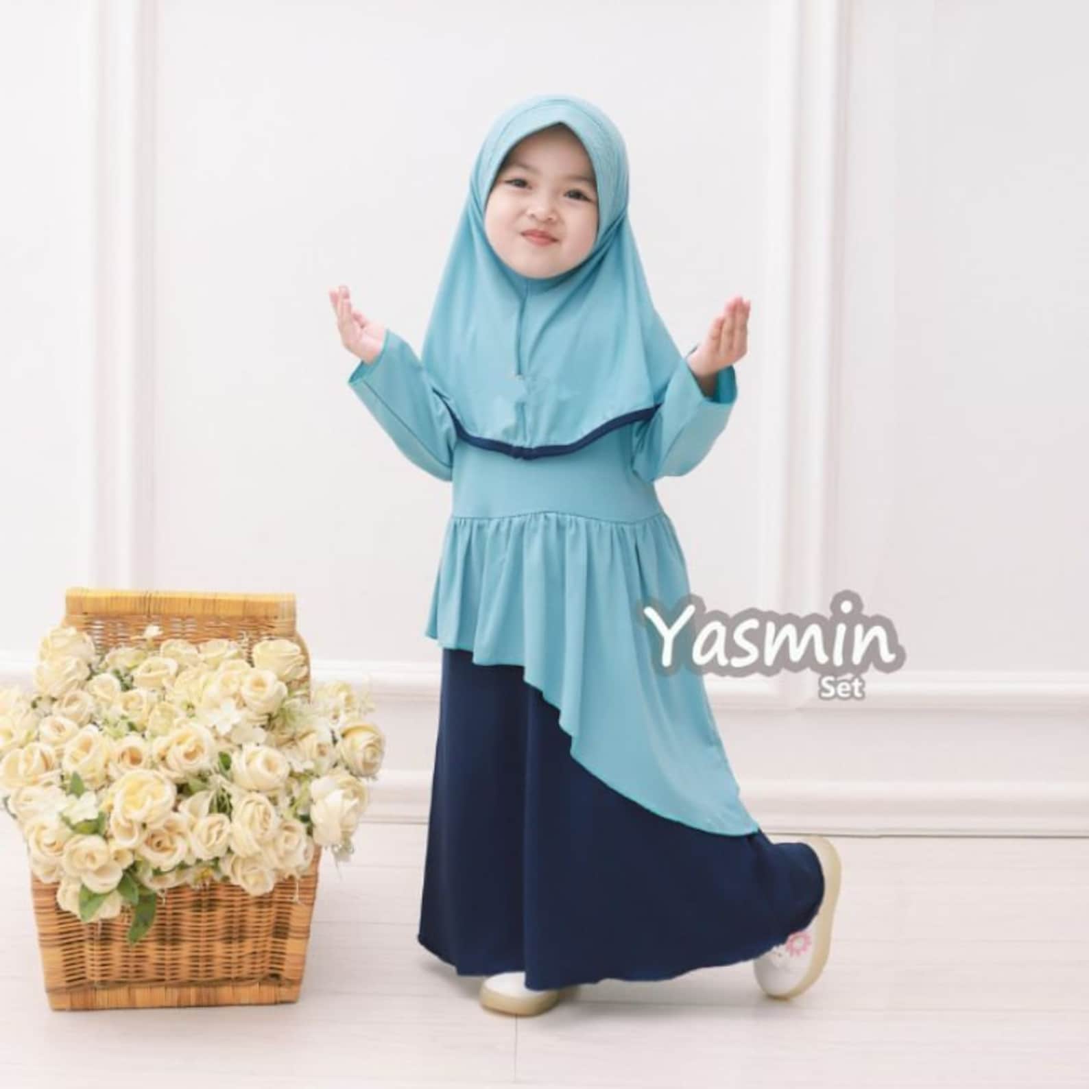 Abaya Ramadhan Set for Kid 3-8 Year, Muslim T Shirt, Funny Baby Girl ...