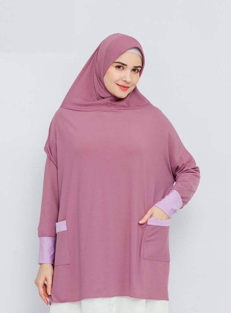 Hadhira Super Premium Jersey Instant Sleeve Hijab Khimar Hijab Hijab