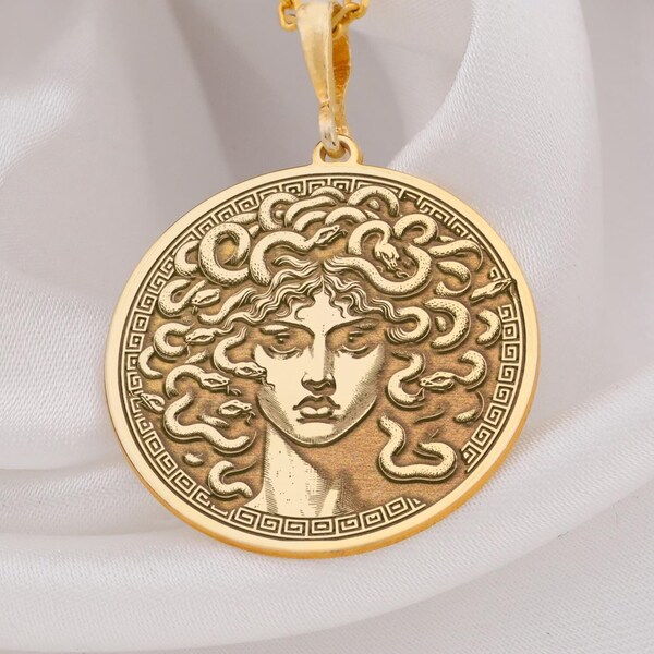 Medusa Pendant Necklace - Etsy