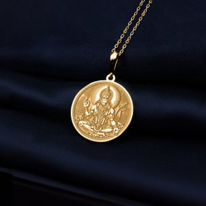 14K Solid Gold Sri Hanuman Charm Necklace, Silver Hanuman Charisa Charm ...