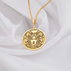 14K Solid Gold Lilith Goddess Pendant - Sculptural Owl Talon Night ...