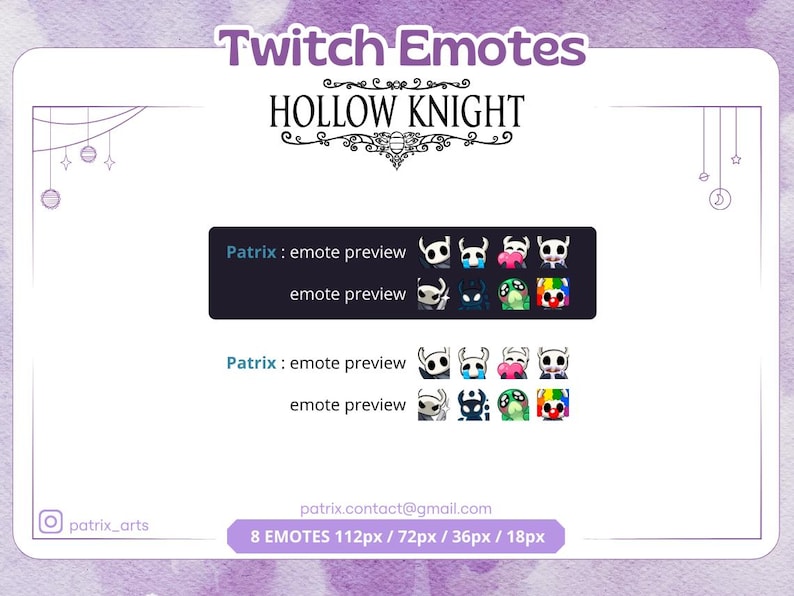 Hollow Knight Emotes / Sub Badges / Bits / Twitch / Youtube / Emotes ...