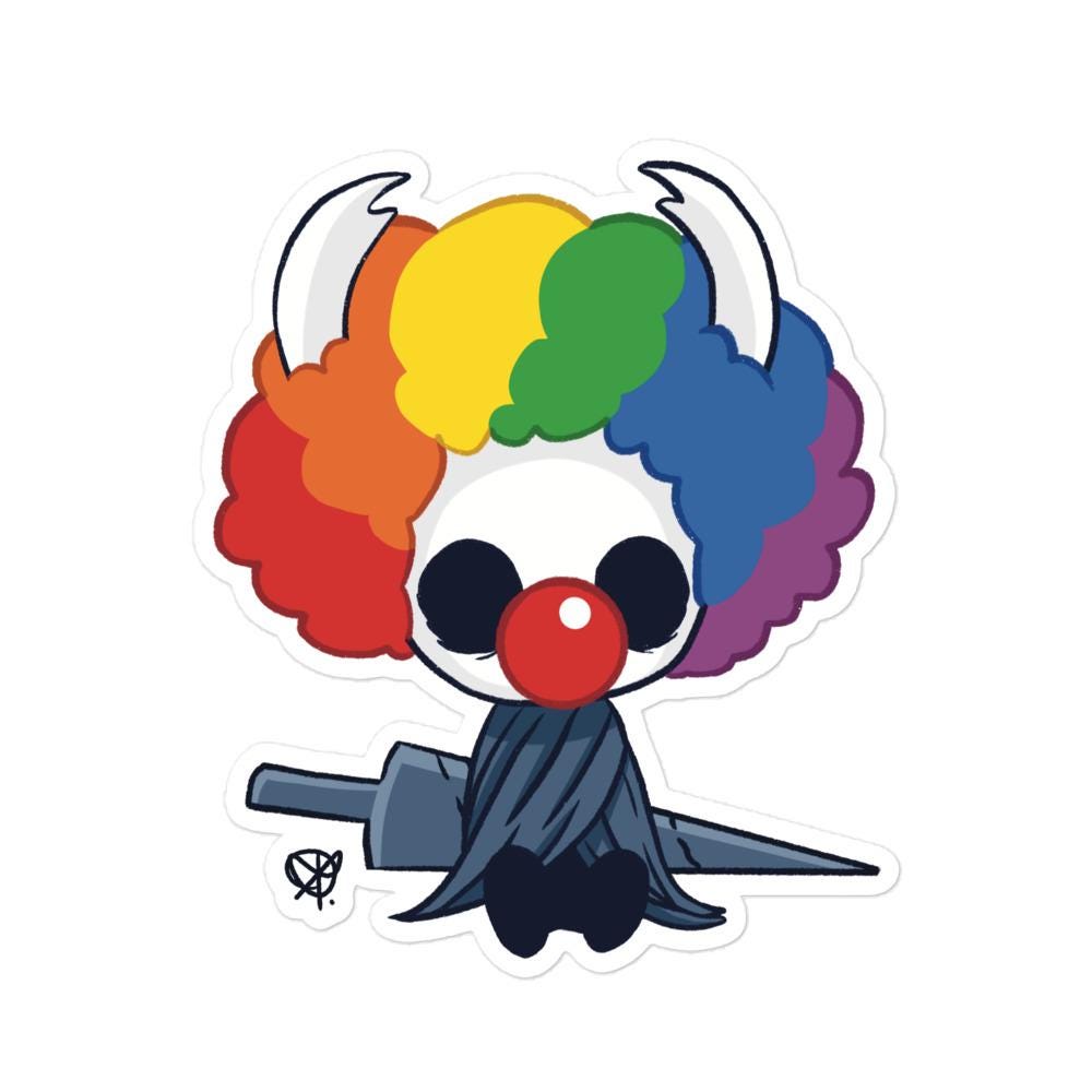 Hollow Knight Clown Sticker – Silksong Inspired – Gamer Vinyl for ...