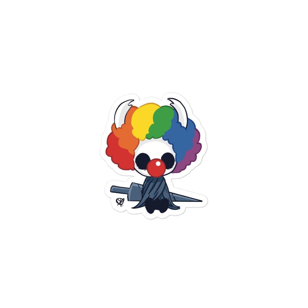 Hollow Knight Clown Sticker – Silksong Inspired – Gamer Vinyl for ...