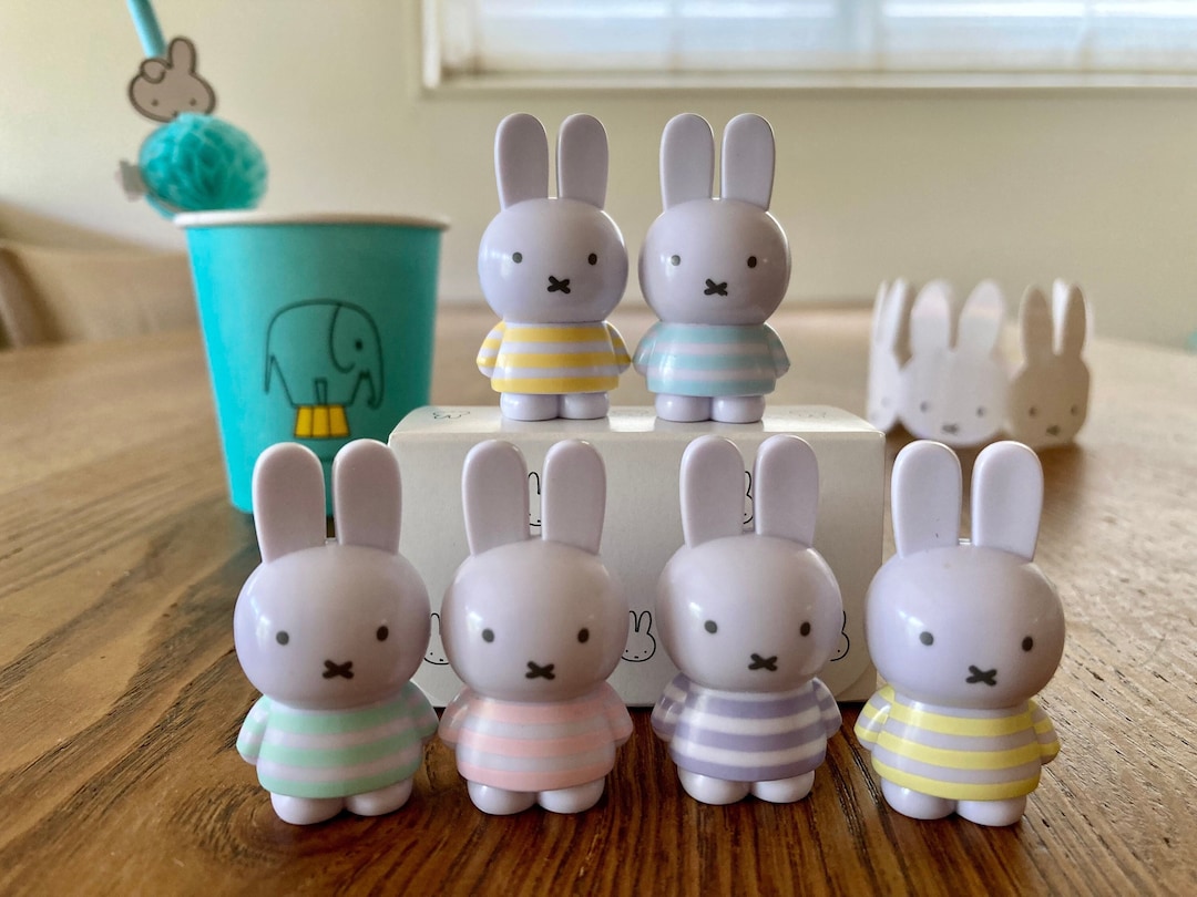 Pastel Border Colors 6set Miniature Miffy Figurines・miffy Mini Mascot ...
