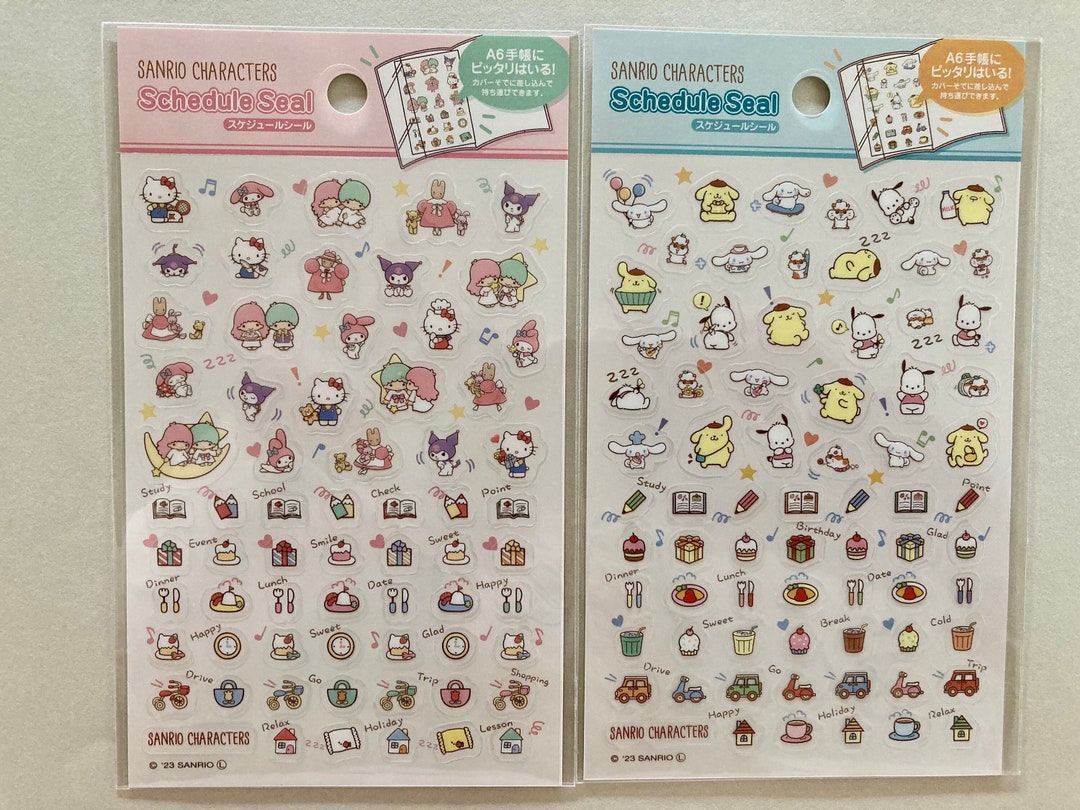 Sanrio Schedule Stickers - Etsy UK