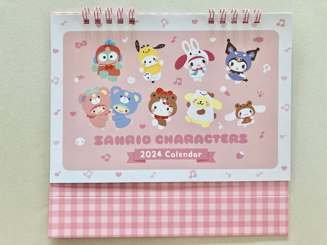 Sanrio Caracters 2024 Calendar Desk Calendar - Etsy