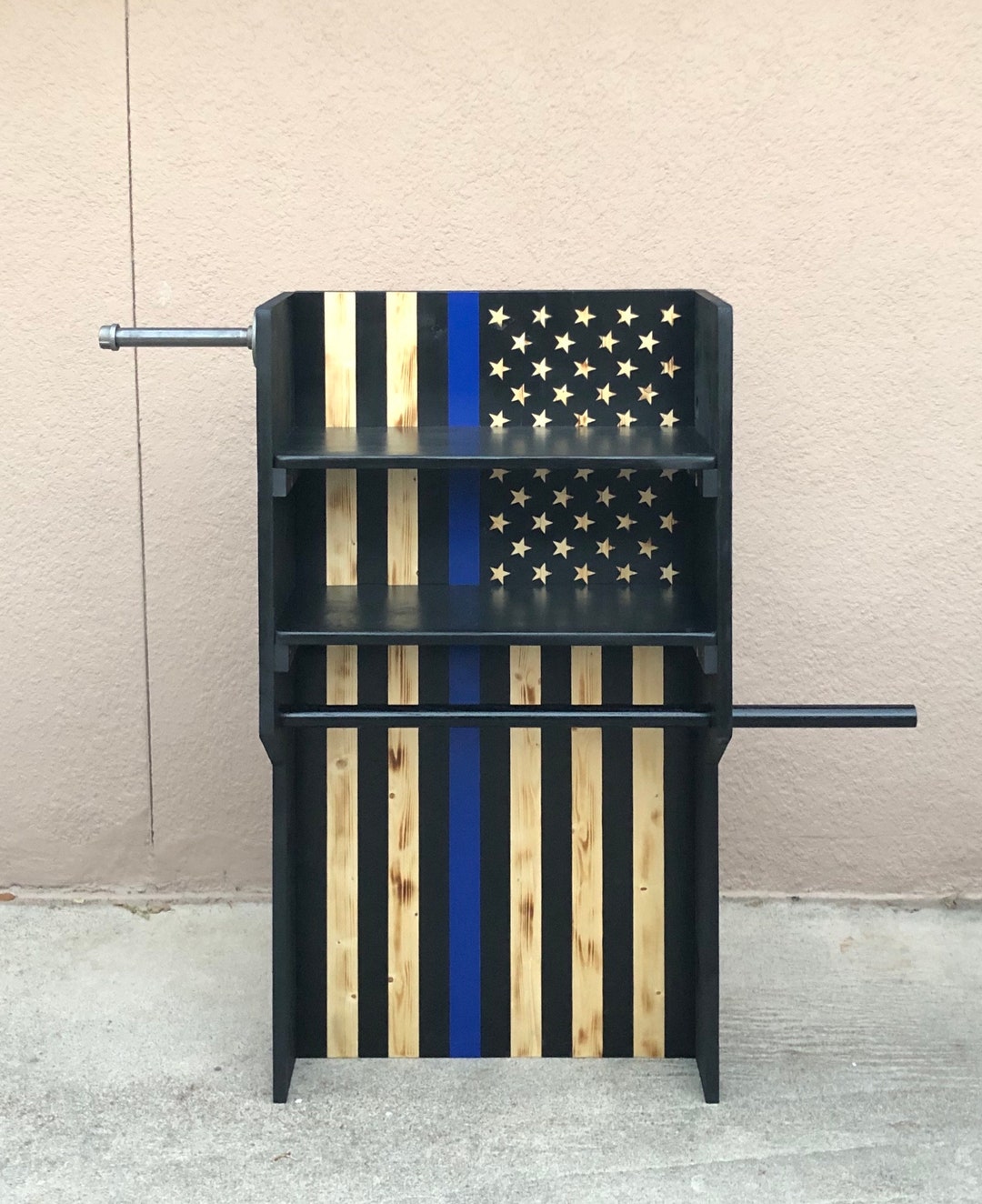 Wall Mounted Tactical Gear Rack / Tactical Equipment Rack / Police Duty ...