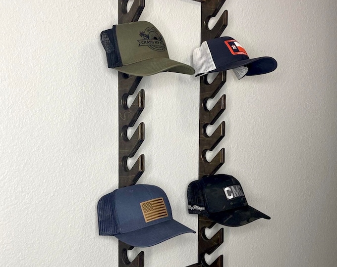 20 Cap Hat Rack / Hat Holder / Cap Rack / Baseball Cap Rack / Trucker ...