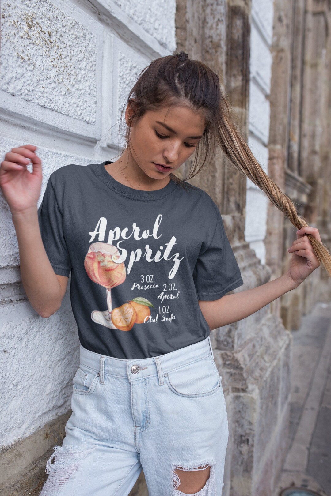 Aperol Spritz Recipe Shirt, Cocktail Tshirt, Aesthetic T Shirt, Summer ...
