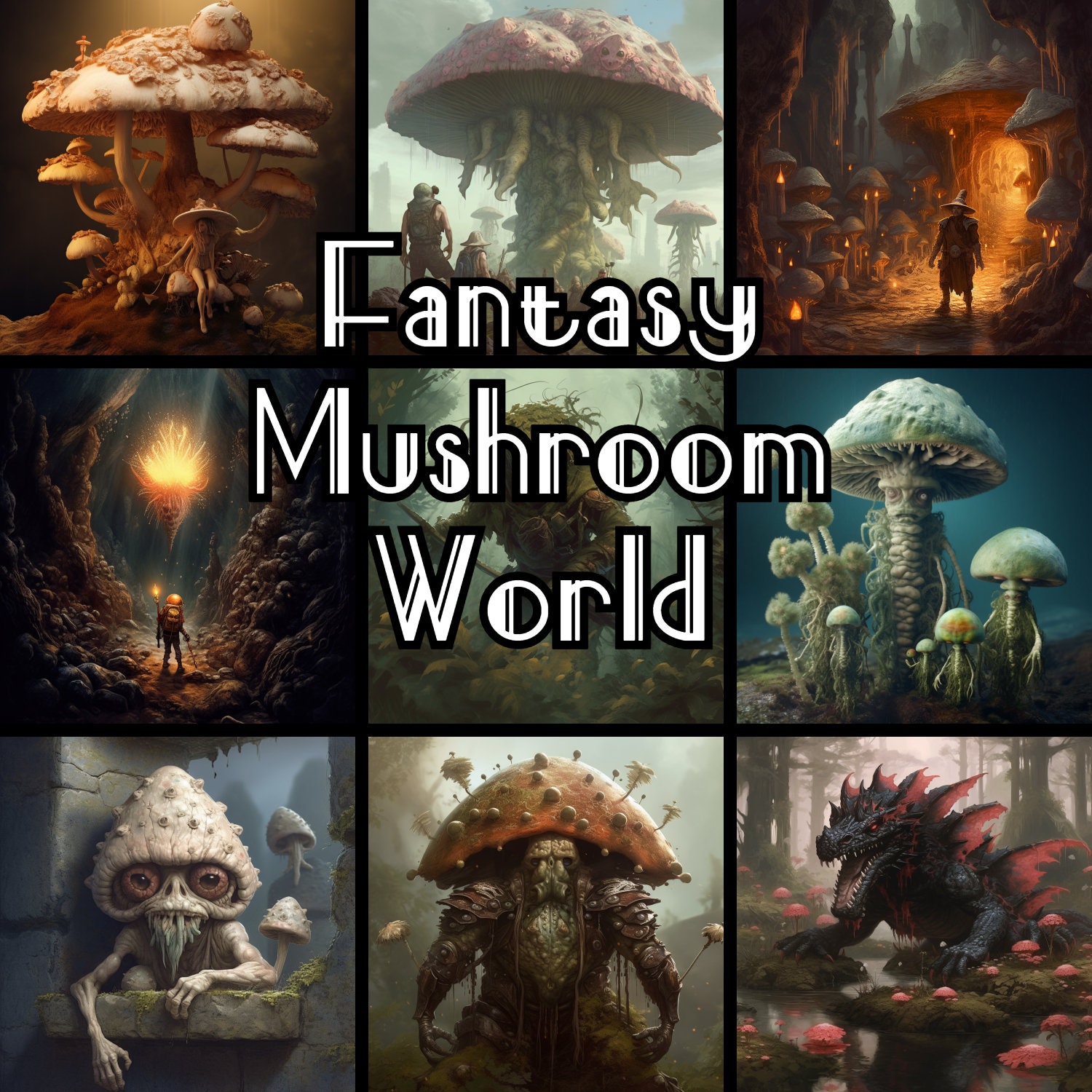 Fantasy Mushroom World Dungeons and Dragons RPG Themed - Etsy