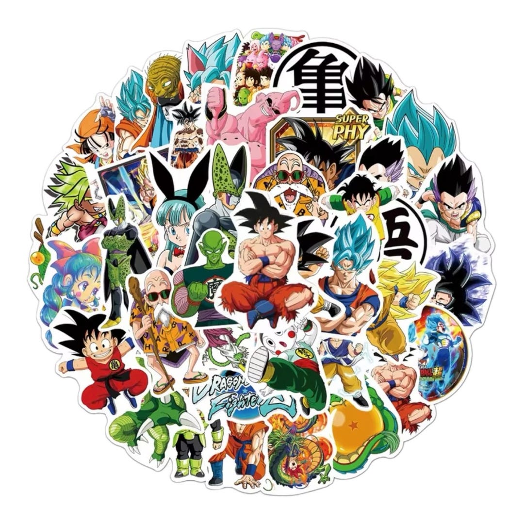 10/40/100 PCS Goku Vinyl Sticker Pack Waterproof Vegeta Anime Manga for ...