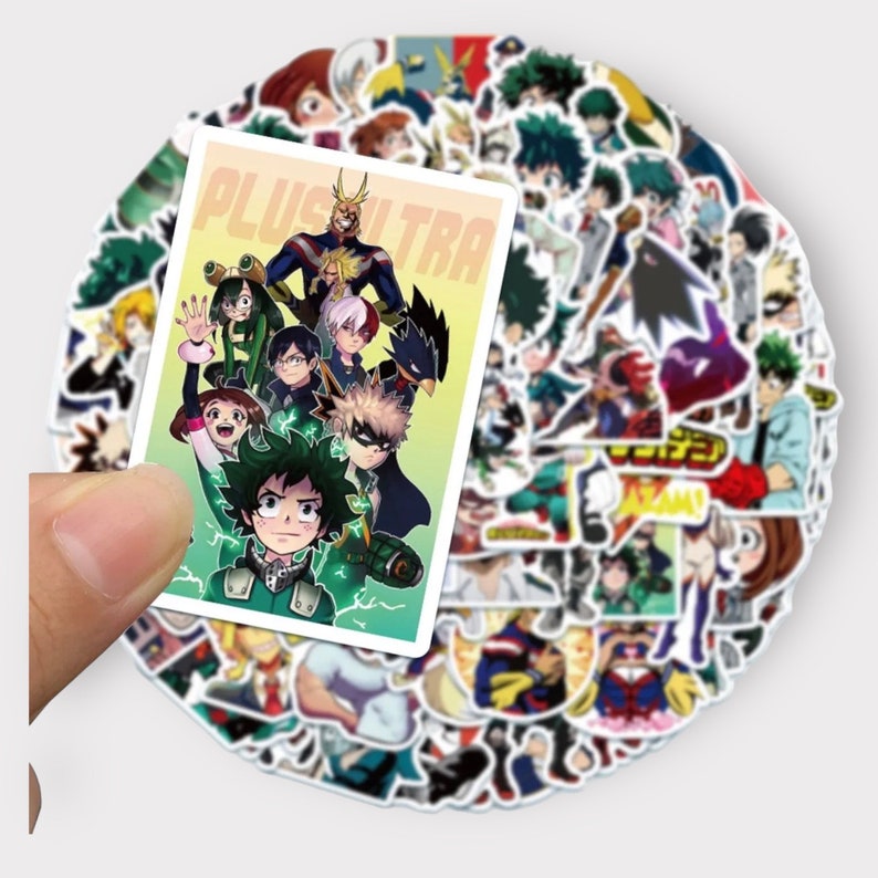 MHA Academia Anime Stickers Hero Pack of 50 for Laptop Hydro Flasks ...