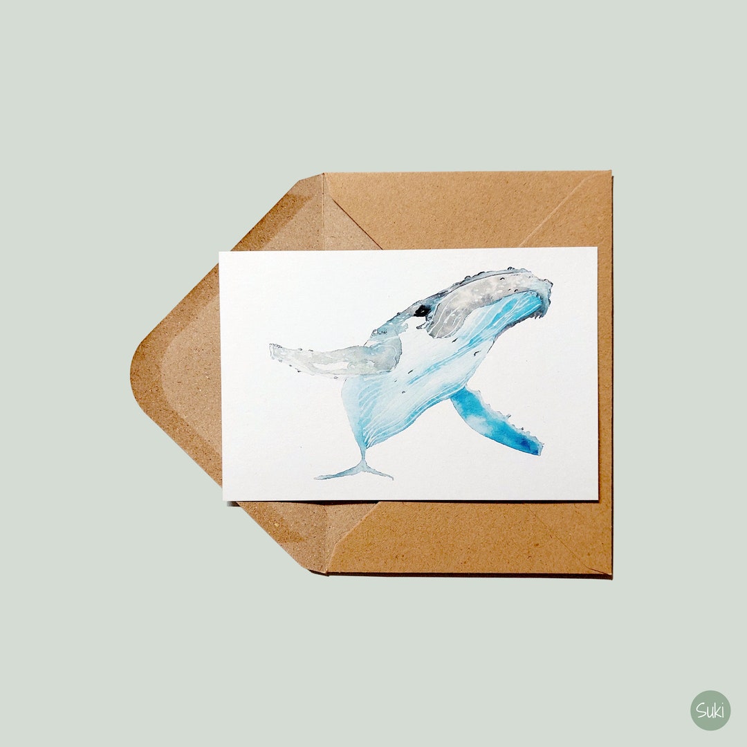 From 1.90 Euros Postcard Whale Whale Map Whale Card Ocean Sea Sea ...